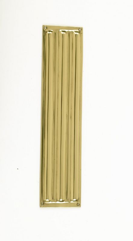"Riverton" Stepped edge polished brass finger Plate | Black Country ...