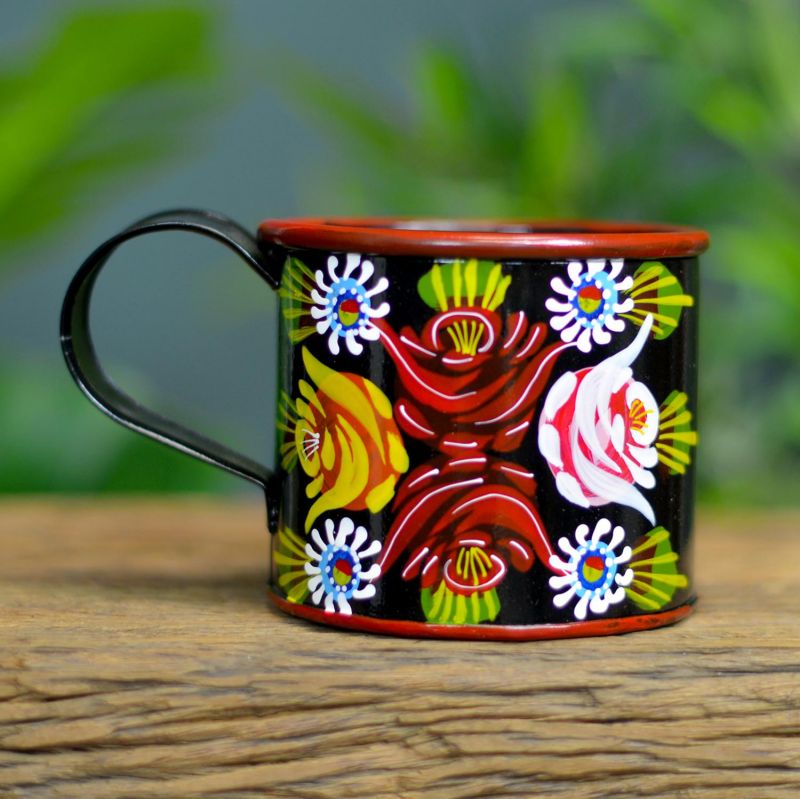 Black Buckby Narrowboat Style Hand Painted Mug | Black Country Metalworks