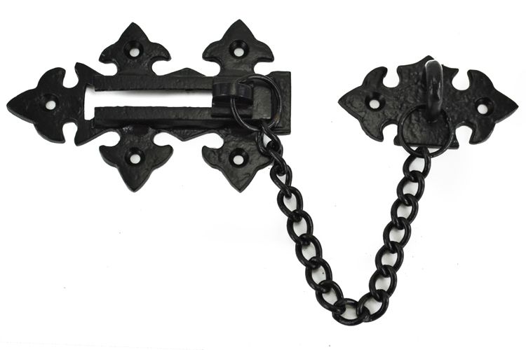 "Hemlock" Door bolt and chain | Black Country Metalworks