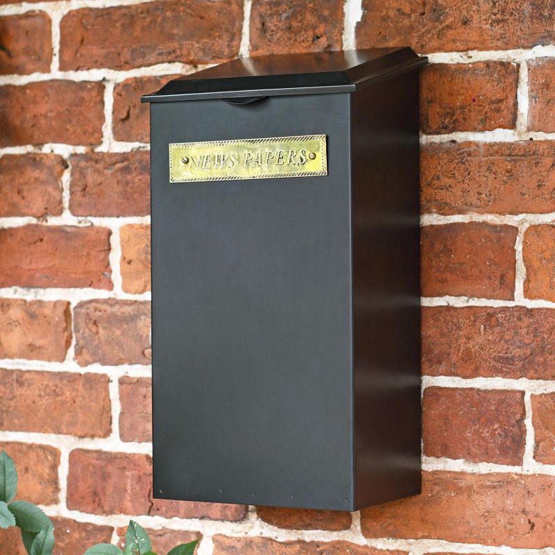 "Billingsgate" Large Secure Parcel Box - Black | Black Country Metalworks