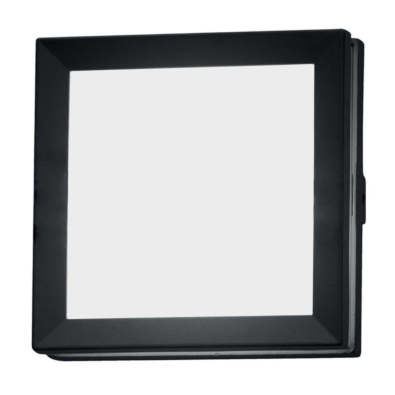 Modern "District" LED Square Flush Wall or Ceiling Light - 14cm | Black ...