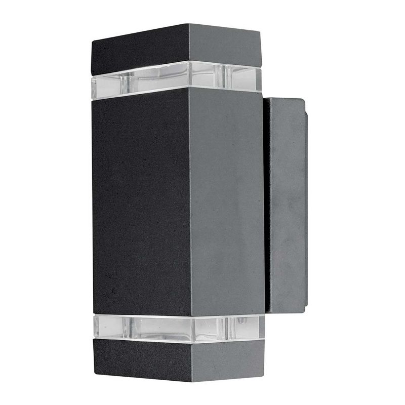 Modern "Neutral" Aluminium Twin LED Up/Down Wall Light - 24cm | Black ...