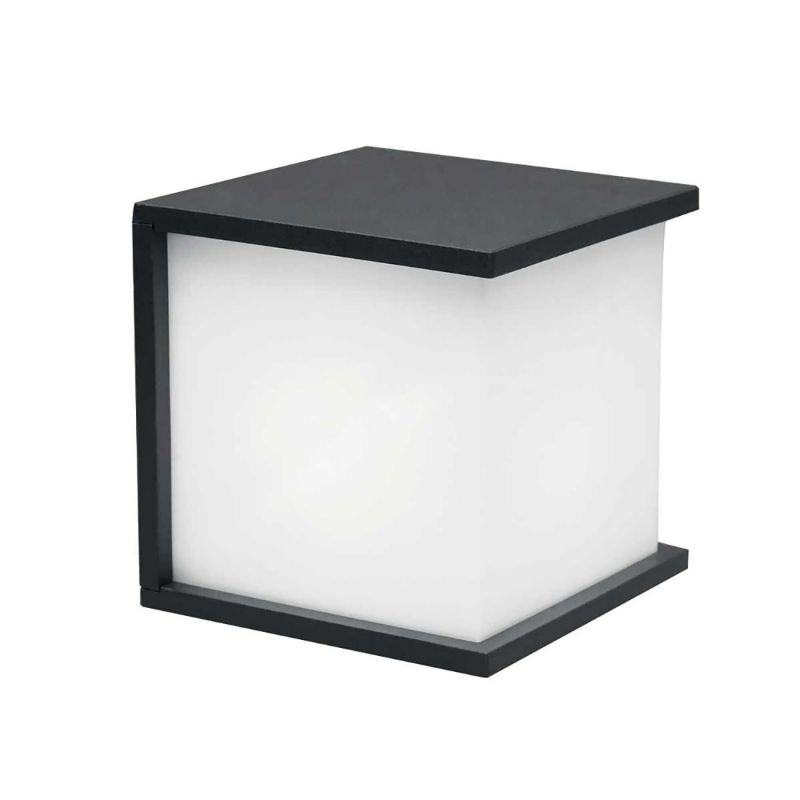 Modern "Square Top" Flush Wall Light Fitting - 17cm | Black Country ...