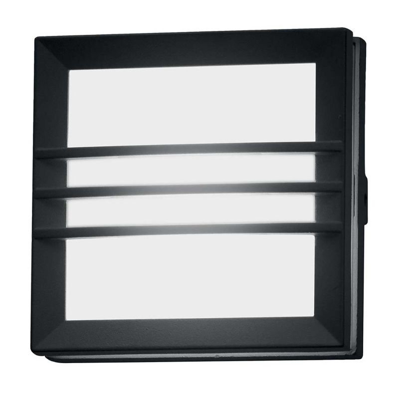 Modern "Three Stripe" LED Square Flush Wall or Ceiling Light - 14cm ...