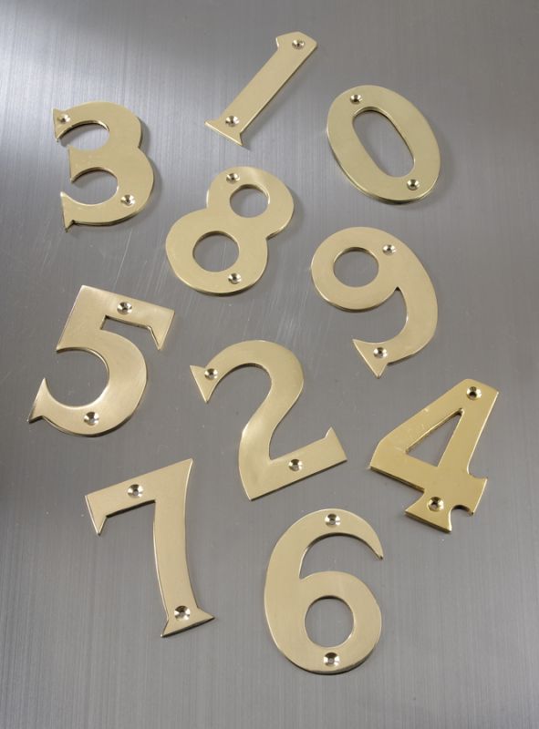 Solid Brass Mooring Numbers | Black Country Metalworks