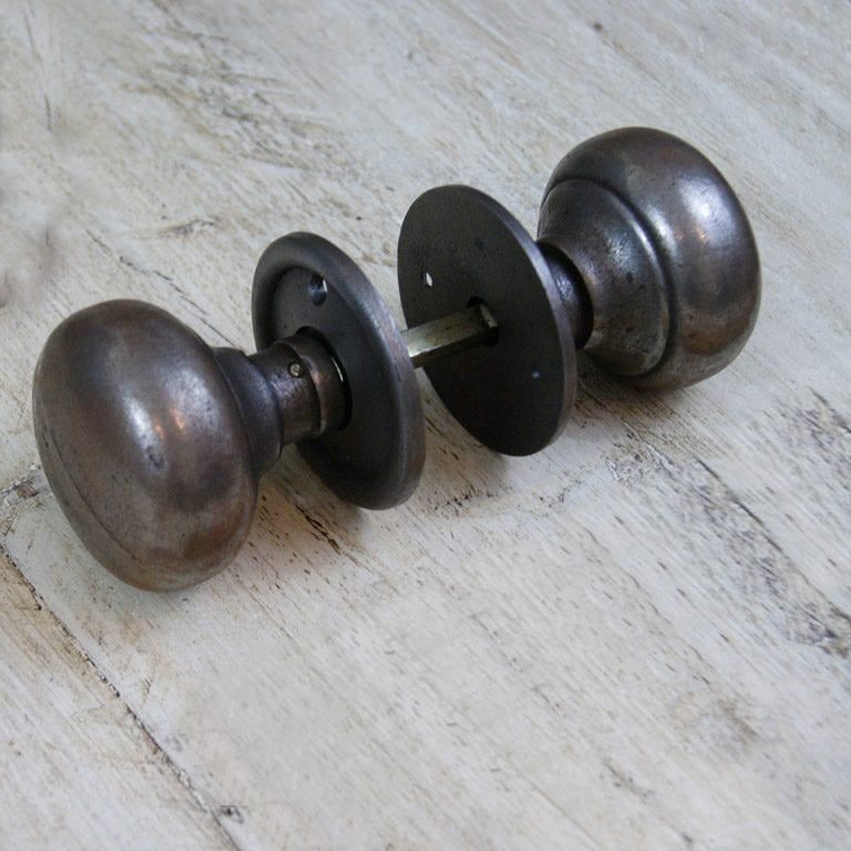 Natural Iron Traditional Door Knobs - 6cm | Black Country Metalworks
