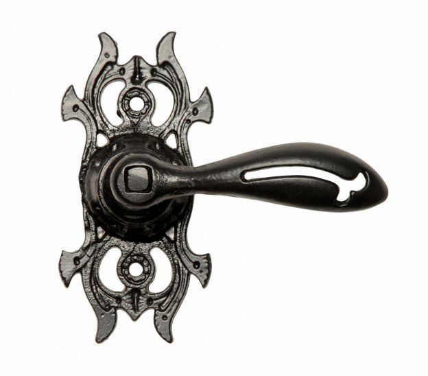 "Gaudi" Ornate Gothic Iron Door Handles | Black Country Metalworks