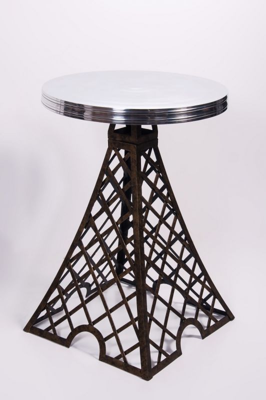 “Parisian Park” Eiffel Tower Table with Aluminium top | Black Country ...