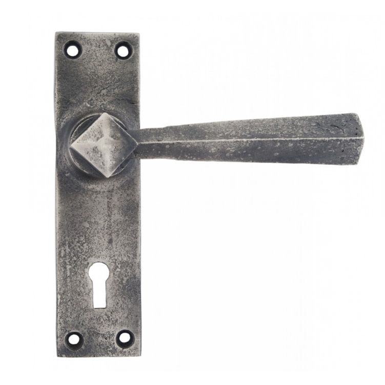"Peregrine" Antique Pewter Straight Lever Lock Set | Black Country ...
