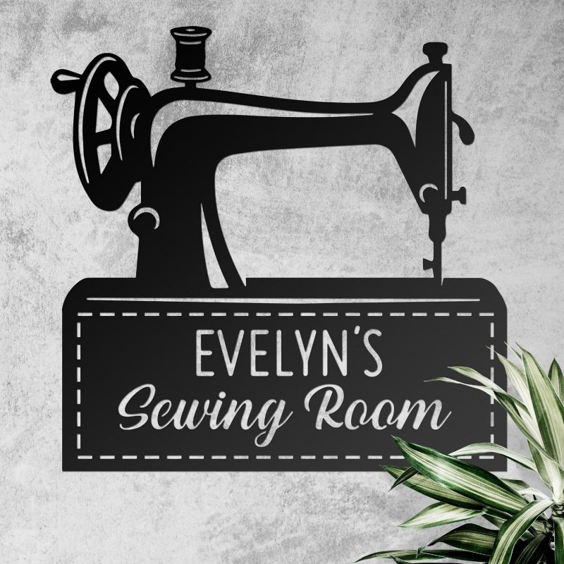 Personalised Sewing Room Sign | Black Country Metalworks
