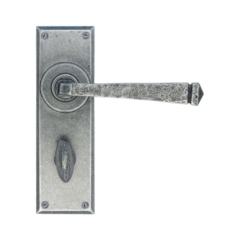 "Peregrine" Antique Pewter Straight Lever Lock Set | Black Country ...