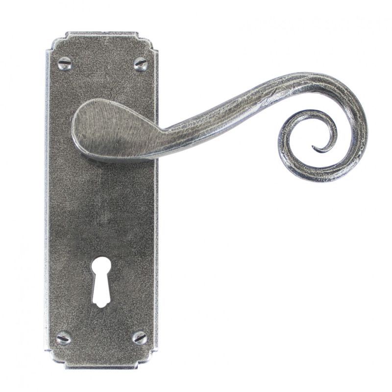 "Peregrine" Antique Pewter Straight Lever Lock Set | Black Country ...