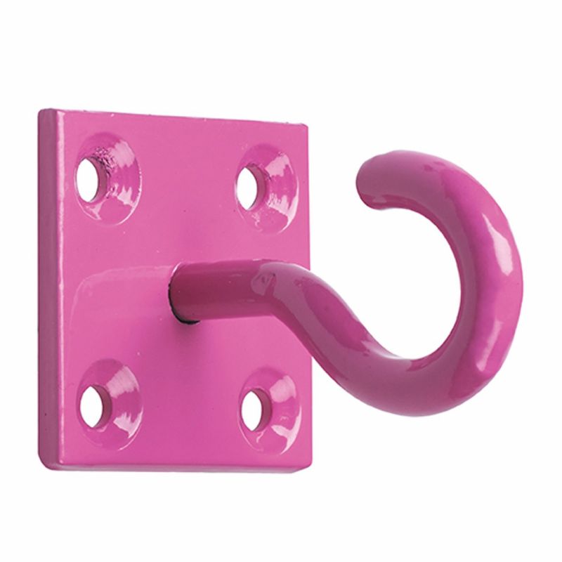Pink Wall Mounting Chain Hook | Black Country Metalworks