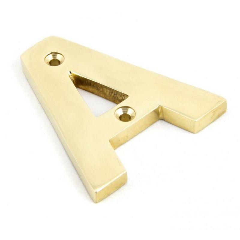 Polished Brass 3 Inch Screw Fix Letters | Black Country Metalworks