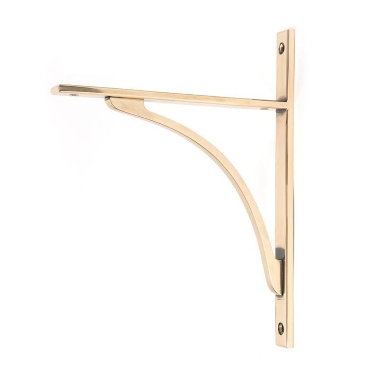 Polished Bronze "Appleton" Traditional Arched Shelf Bracket - 260mm x ...