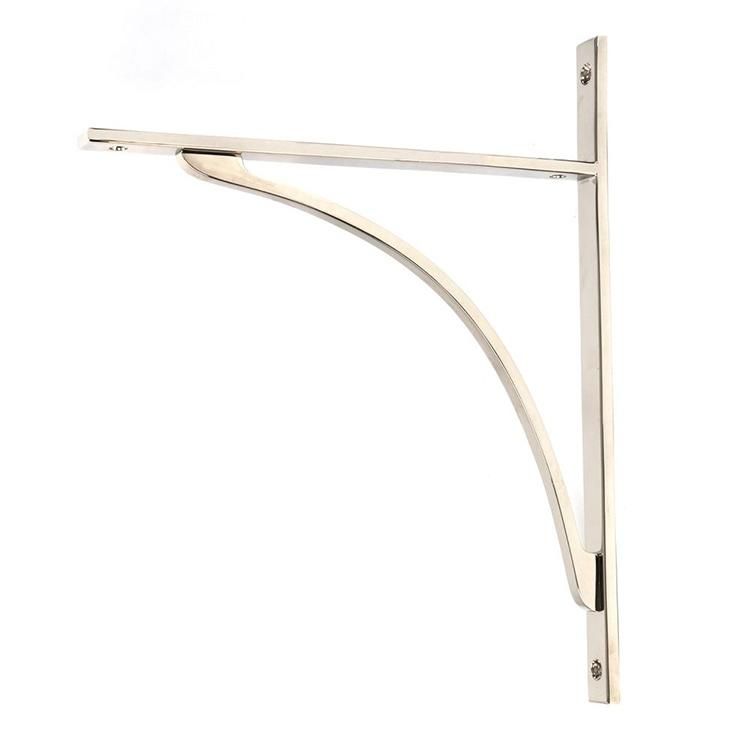 Polished Nickel "Appleton" Traditional Arched Shelf Bracket - 314mm x ...