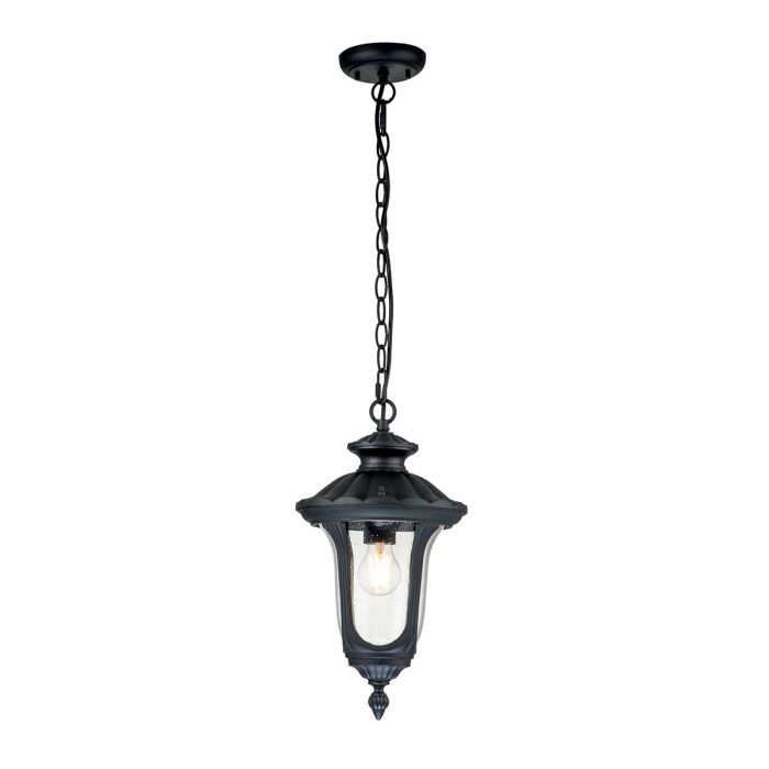 "Radbroke" Small Hanging Chain Lantern in Midnight Black | Black ...