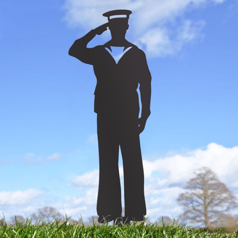 Royal Navy "Officer Salute" Ground Spike in Black Finish | Black ...