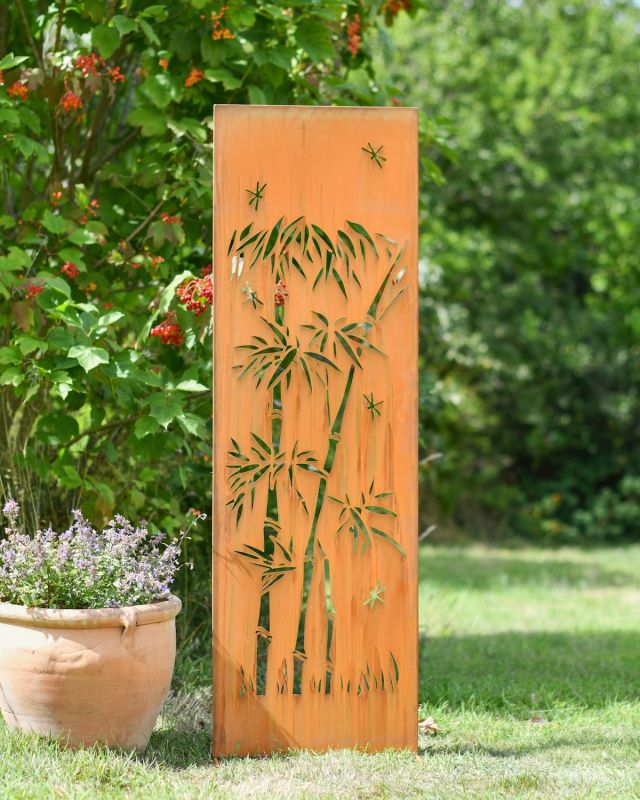 Rustic Bamboo Decorative Garden Screen | Black Country Metalworks