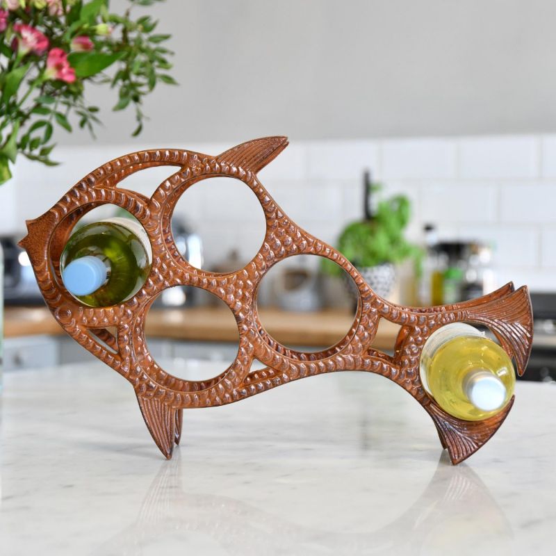 Rustic 'Fish' Wine Rack | Black Country Metalworks