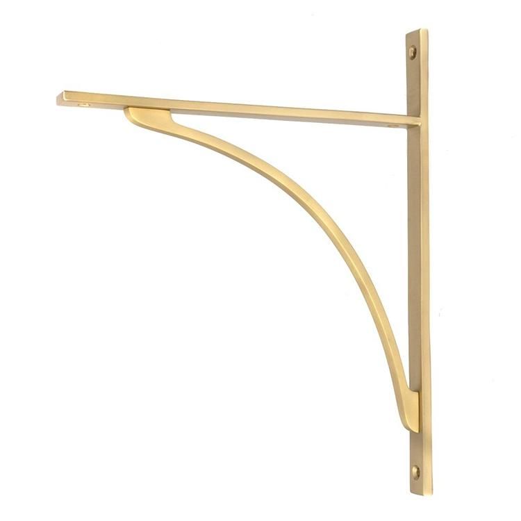 Satin Brass "Appleton" Traditional Arched Shelf Bracket - 314mm x 250mm ...