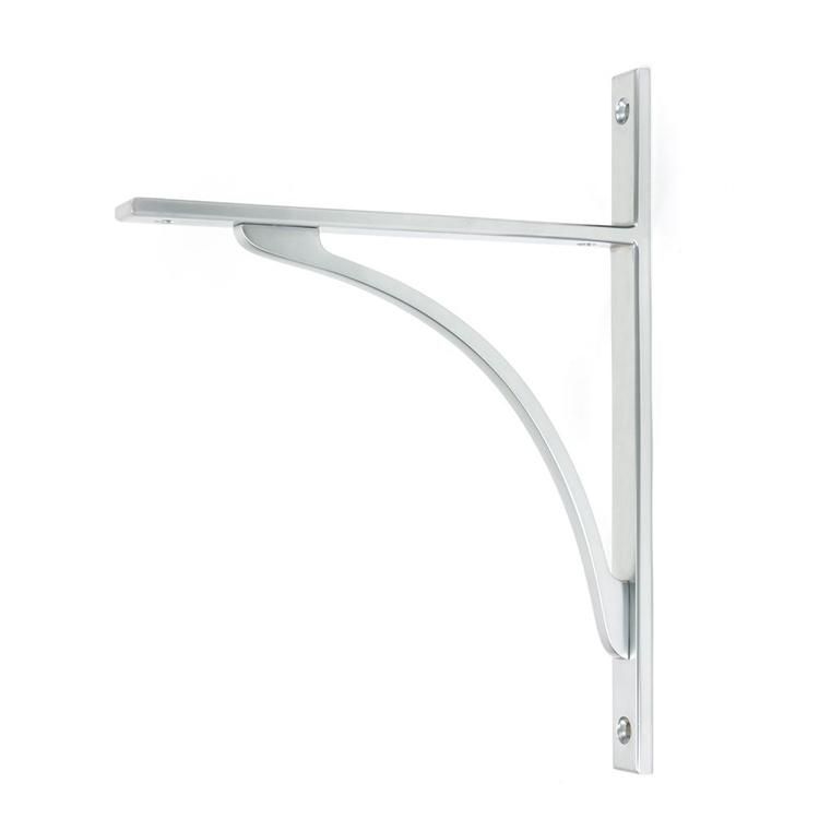 Satin Chrome "Appleton" Traditional Arched Shelf Bracket - 260mm x ...