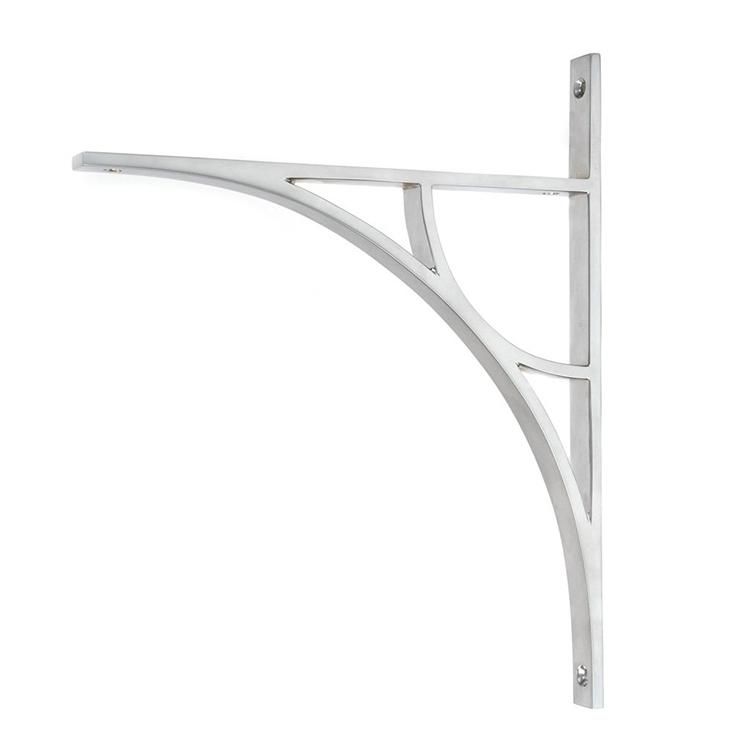 Satin Chrome "Ascension" Arched Crescent Shelf Bracket - 314mm x 250mm ...