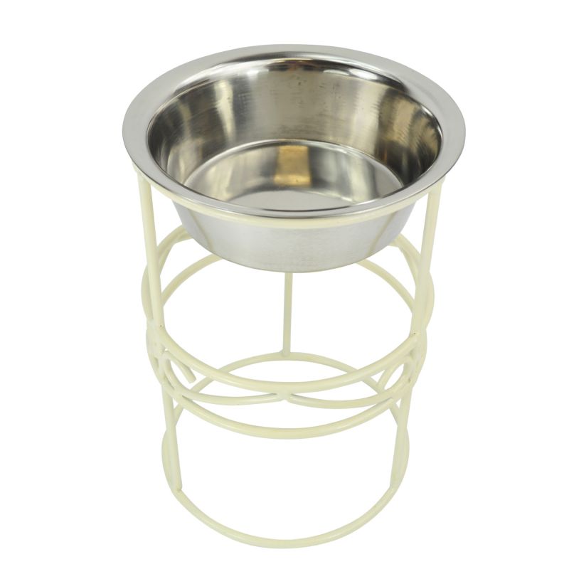 "Puppa Muddleton" Cast Iron & Stainless Steel Double Dog Bowl | Black ...