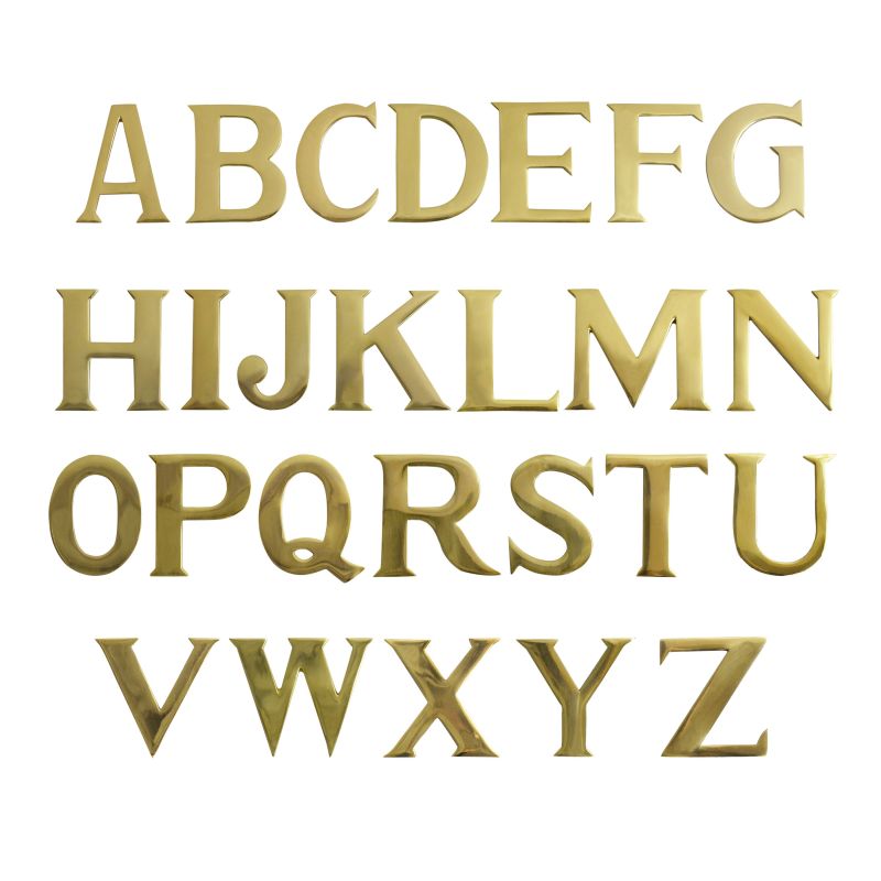 3" Letters Solid Brass Self Adhesive | Black Country Metalworks