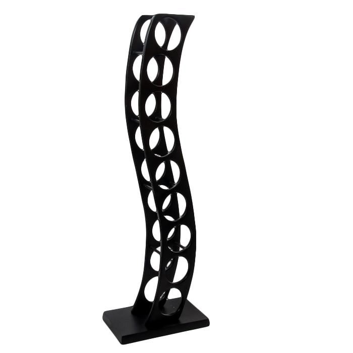 Black 'Serena' Curved Wine Rack | Black Country Metalworks