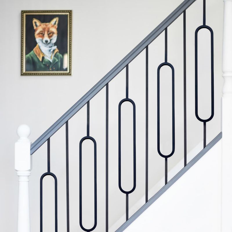 Set of 2 Matte Black "Enfield" Steel Stair Spindles - Pattern 16 ...