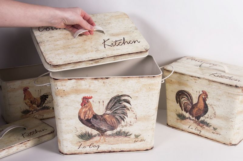 “Le Cuisine” Set of Three Kitchen Tins | Black Country Metalworks