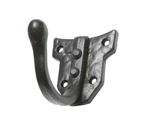 "Holmcliffe" Single Blacksmith Iron Hook | Black Country Metalworks