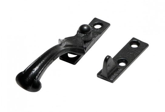 Smooth Black Cast Iron Window Fastener | Black Country Metalworks