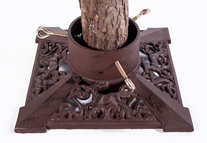 “Holly Jolly” Black Log Design Christmas Tree Stand | Black Country ...