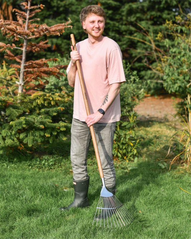 Stainless Steel Gardening Hand Fork With Ash Wooden Grip | Black ...