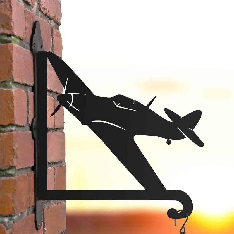 Steel Hurricane Aircraft Hanging Basket Bracket | Black Country Metalworks