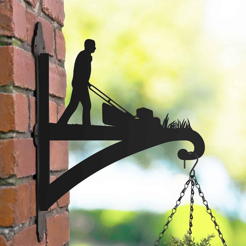 Steel Lawn Mower Hanging Basket Bracket | Black Country Metalworks
