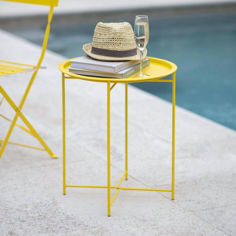 Steel Yellow Side Table | Black Country Metalworks