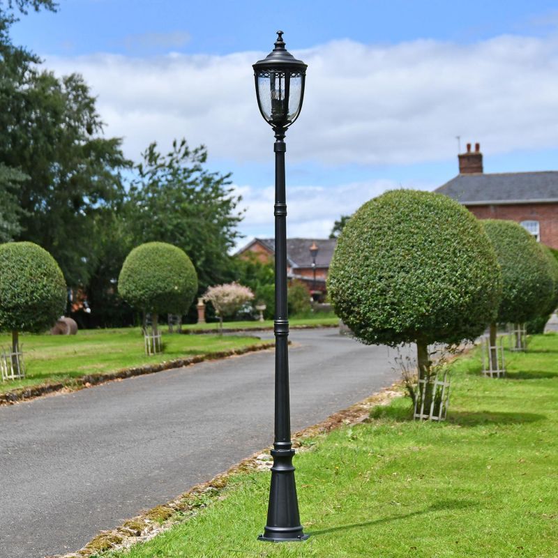 "Maidstone" Black Traditional Miniature Lamp Post -1.9m | Black Country ...