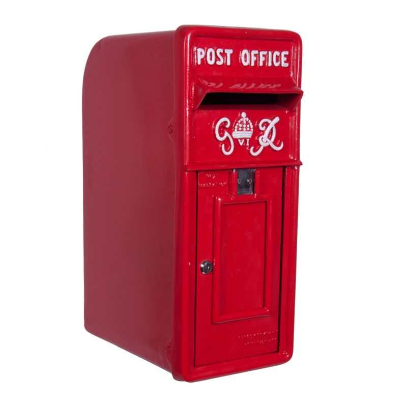Traditional Black & Gold Wall Mounted Post Box | Black Country Metalworks