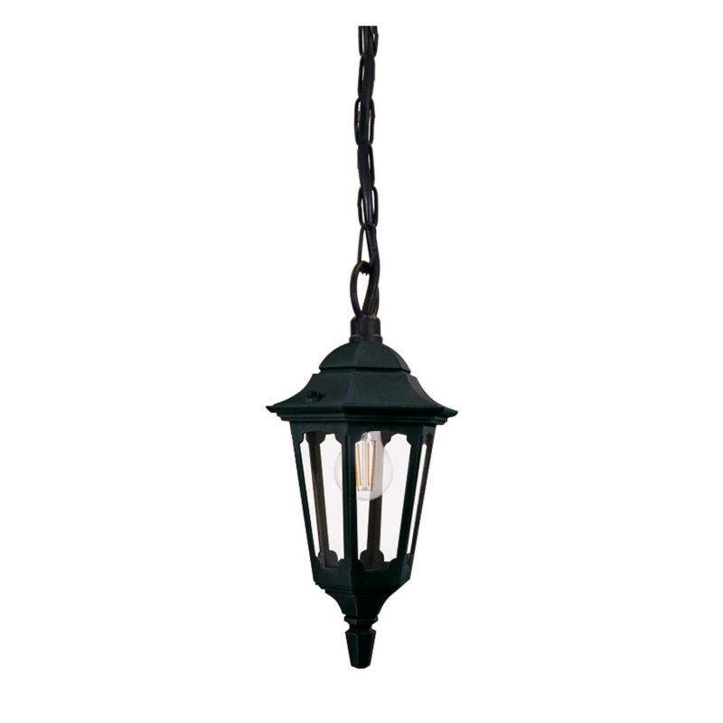 Traditional Aluminium "Gothic" Hanging Pendant Chain Light | Black ...