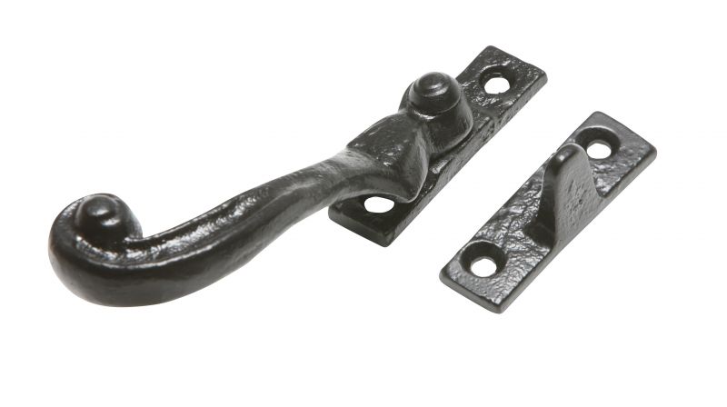 Traditional Black Iron Wedge Plate Casement Window Fastener | Black ...