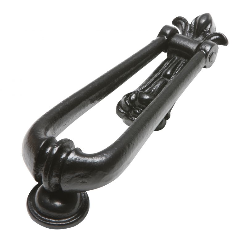 Traditional Black Malleable Iron "Millingdale Court" Door Knocker ...