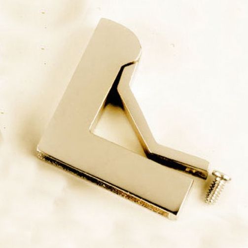 Small Hinged Brass Triangle Carpet Bracket | Black Country Metalworks