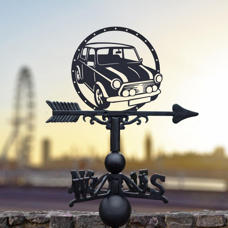 Large Mini Cooper Weathervane | Black Country Metalworks