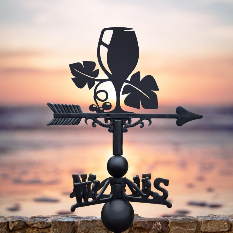 Wine Glass Weathervane | Black Country Metalworks