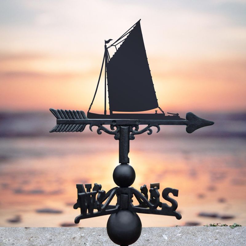 Norfolk Wherry Sail Boat Weathervane | Black Country Metalworks