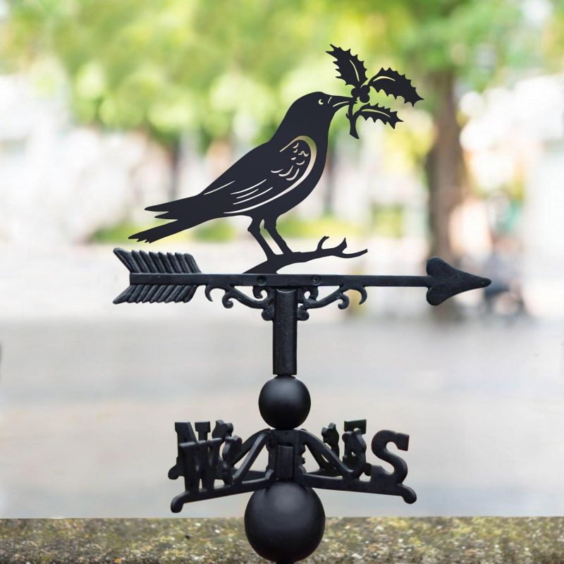 Raven and Holly Weathervane | Black Country Metalworks