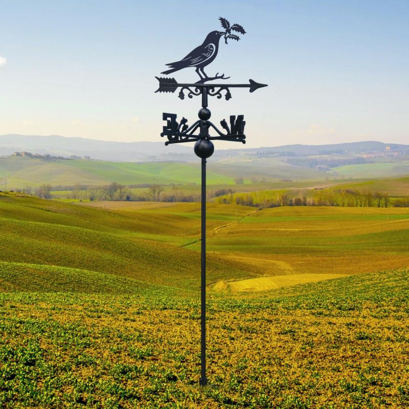 Raven & Holly Free Standing Weathervane | Black Country Metalworks